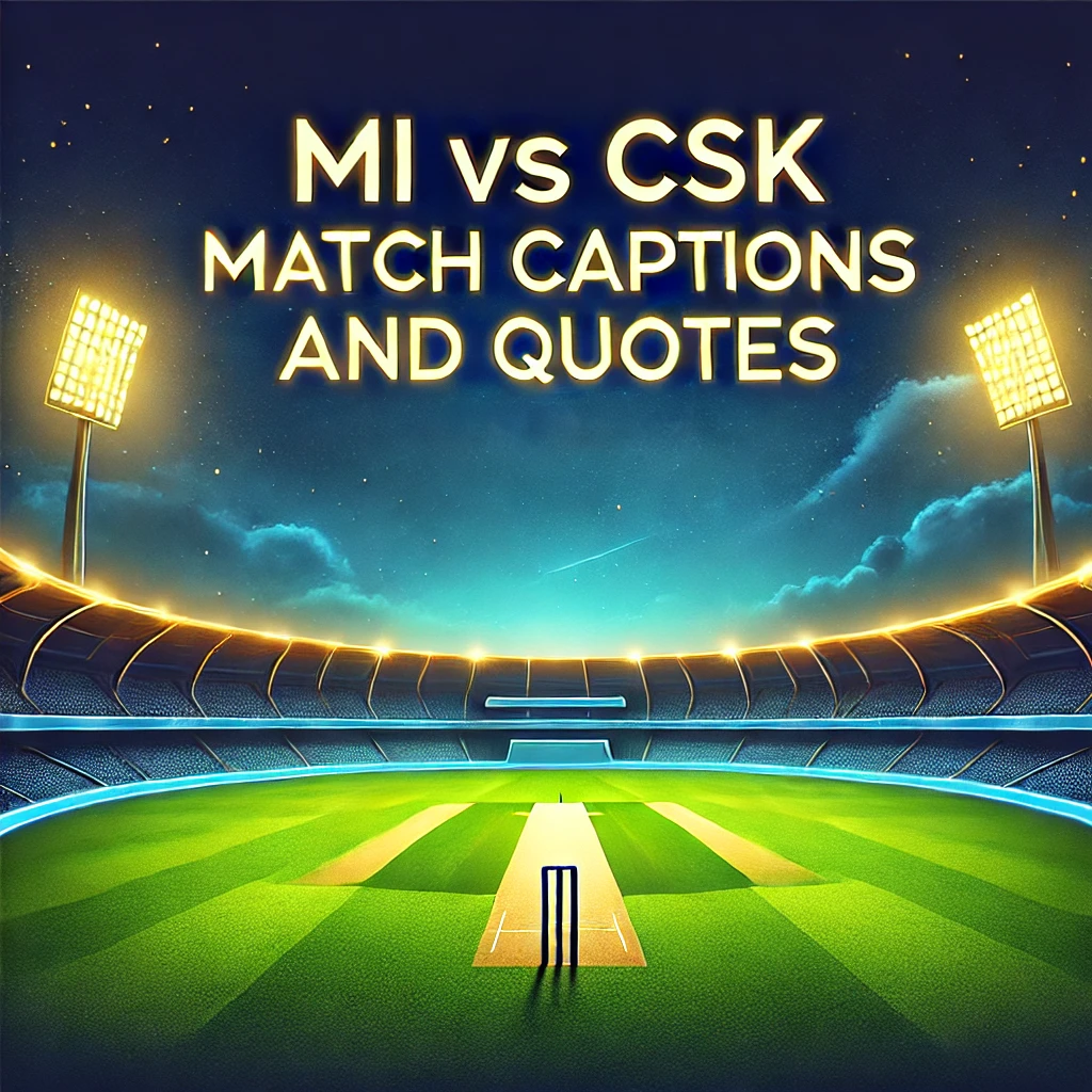 100 Best MI vs CSK Match Captions & Quotes for Instagram